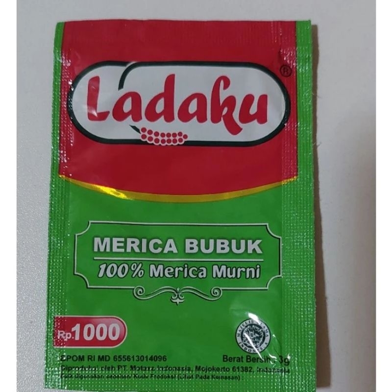 Jual LADAKU merica bubuk sachet kemasan 3 gram | Shopee Indonesia