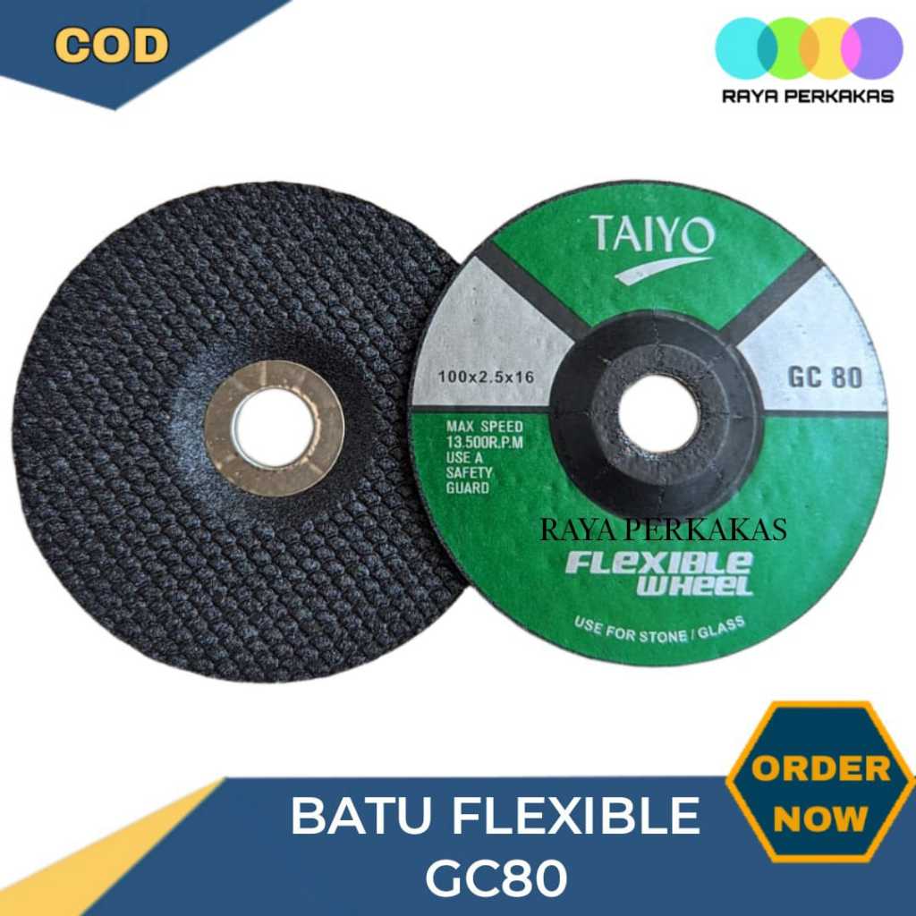 Jual Batu Gerinda Flexible Taiyo Poles Kaca / Granit / Keramik - GC80 ...