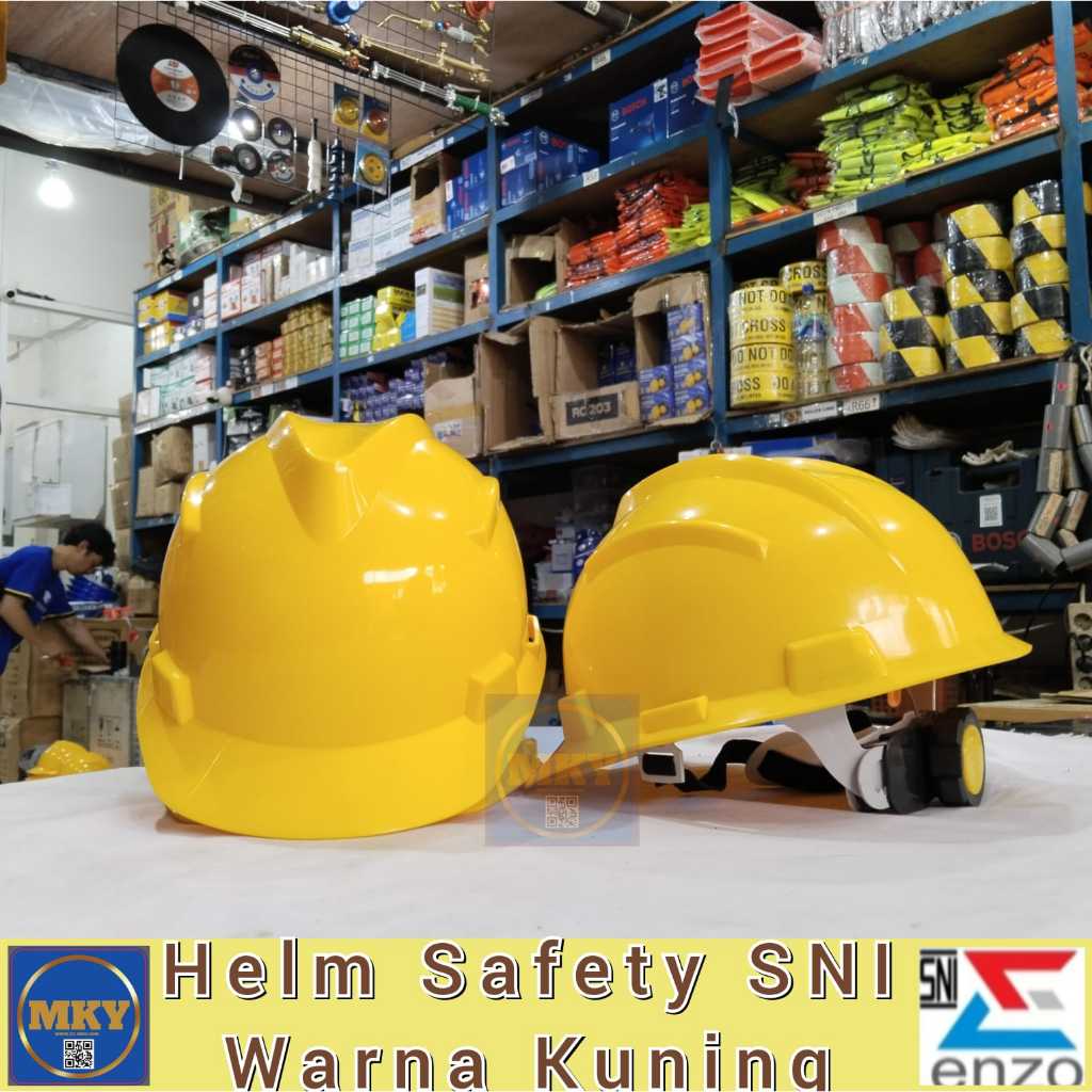 Jual Helm Safety Proyek Enzo SNI + Fastrack + Tali Dagu - Warna Kuning ...