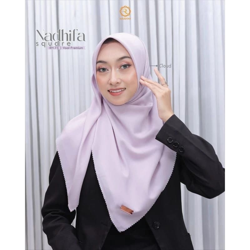 Jual Jilbab Segi Empat Nadhifa Cloud by Raudhah | Shopee Indonesia