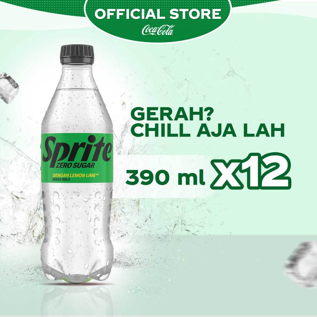 Jual Sprite Zero Lemon Lime Minuman Soda - Botol 390ml - x12 Pcs ...
