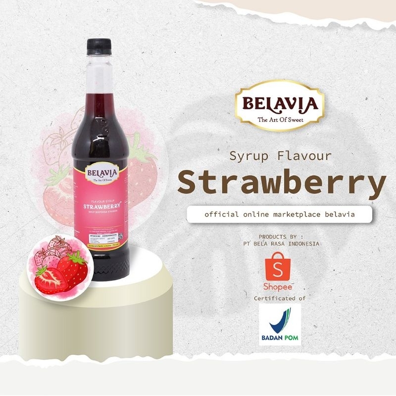 Jual Strawberry Syrup Belavia | Shopee Indonesia