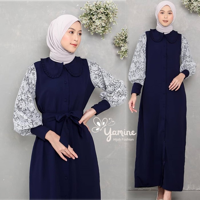 Jual Baju Gamis Syari Wanita Andini Maxy Dress Jumbo Dres Remaja ...