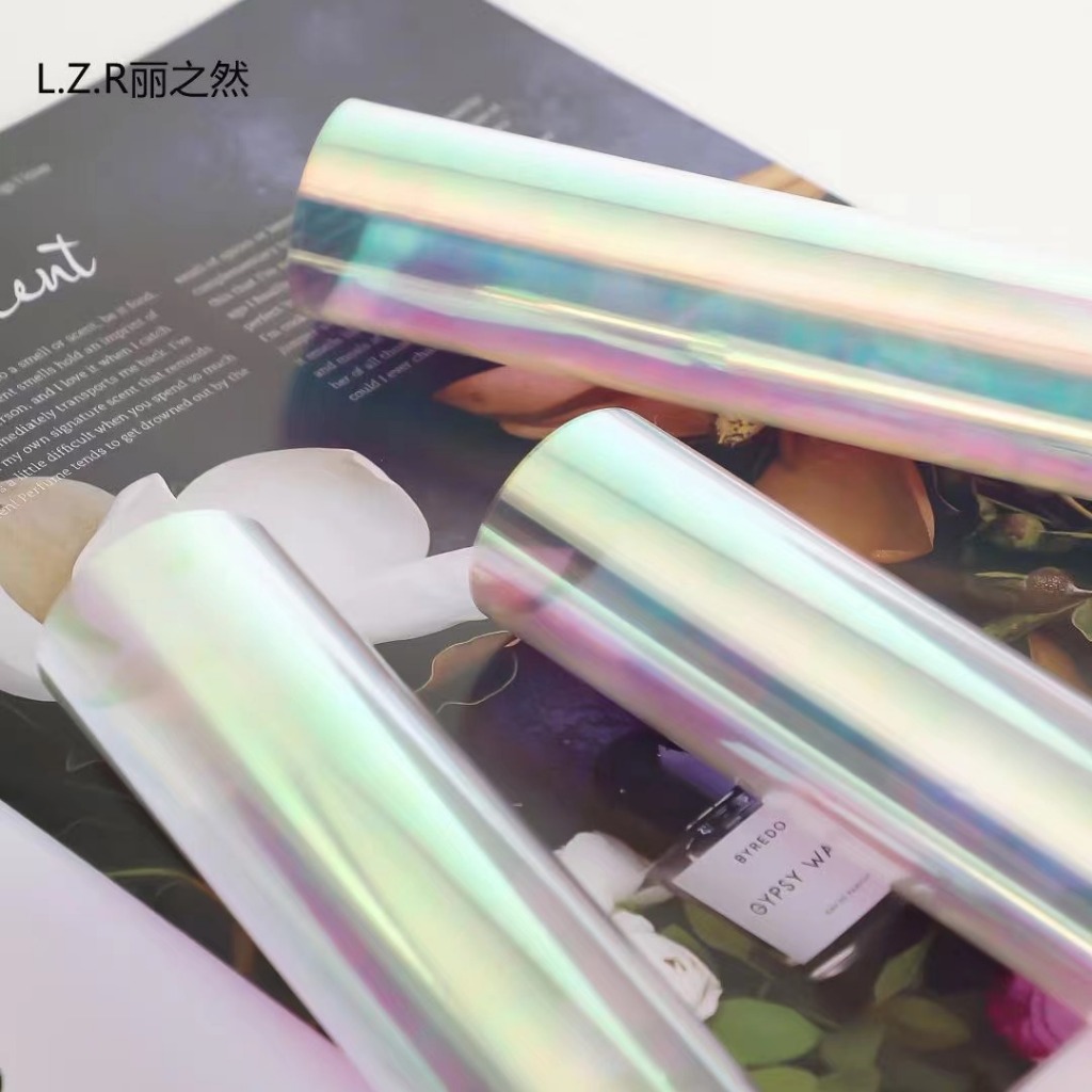Jual (FREE KARDUS ROLL) OPP RAINBOW HOLOGRAM / WRAPPING PAPER HOLOGRAM ...