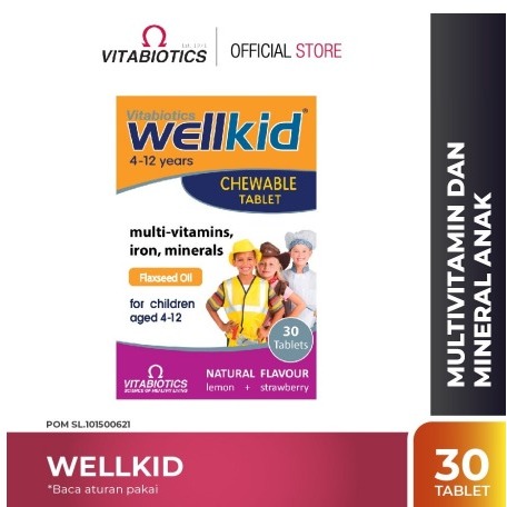 Jual Vitabiotics Wellkid 1 Box @30 Tablet Multivitamin, Besi dan ...