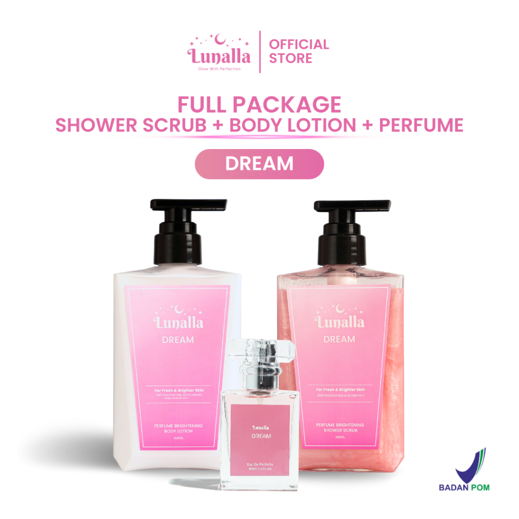 Jual LUNALLA - Dream Body Lotion + Shower Scrub + Perfume Bundle ...