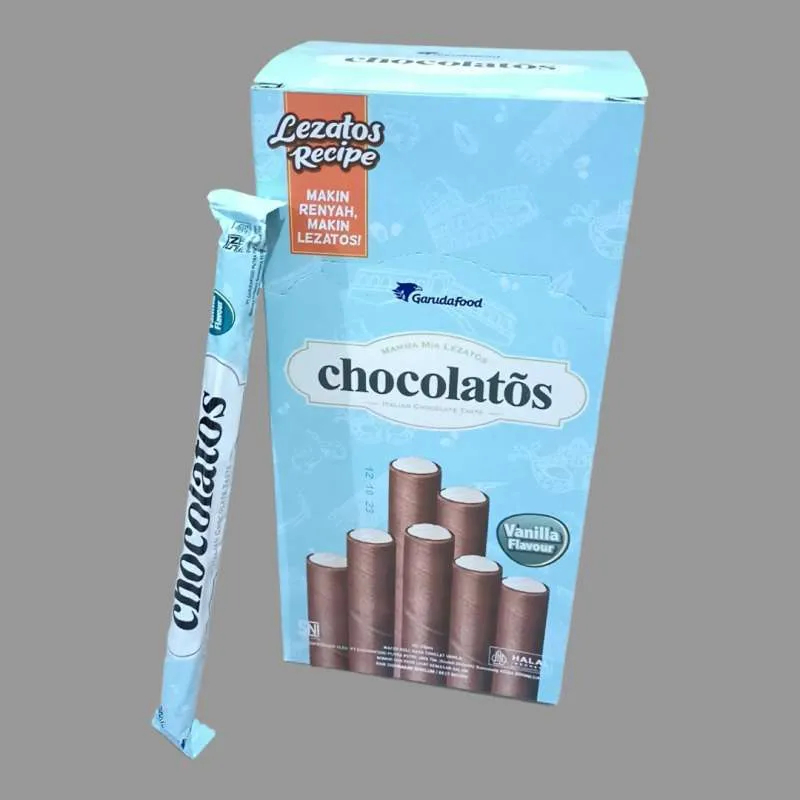 Jual Chocolatos Wafer Roll 1 BOX isi 24 pcs Rasa | Shopee Indonesia