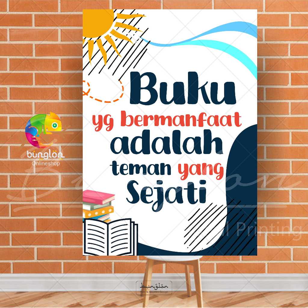 Jual Poster Buku yang Bermanfaat Adalah Teman yang Sejati | Shopee ...