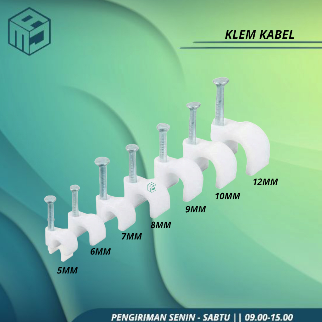 Jual PAKU CLAM CLEM KLEM KABEL LISTRIK BIASA MURAH JUAL PER PACK ...
