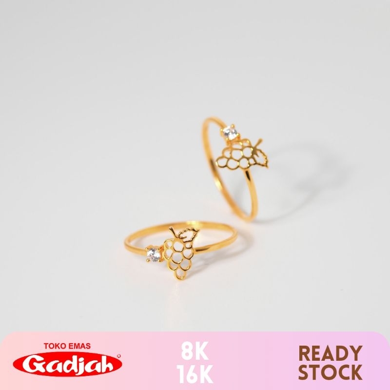 Jual Cincin Emas Anggur Mata 1 - Toko Emas Gadjah | Shopee Indonesia