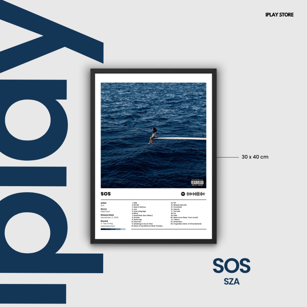 Jual Hiasan Dinding Frame Music Album: SZA - SOS 30x40 cm | Shopee ...