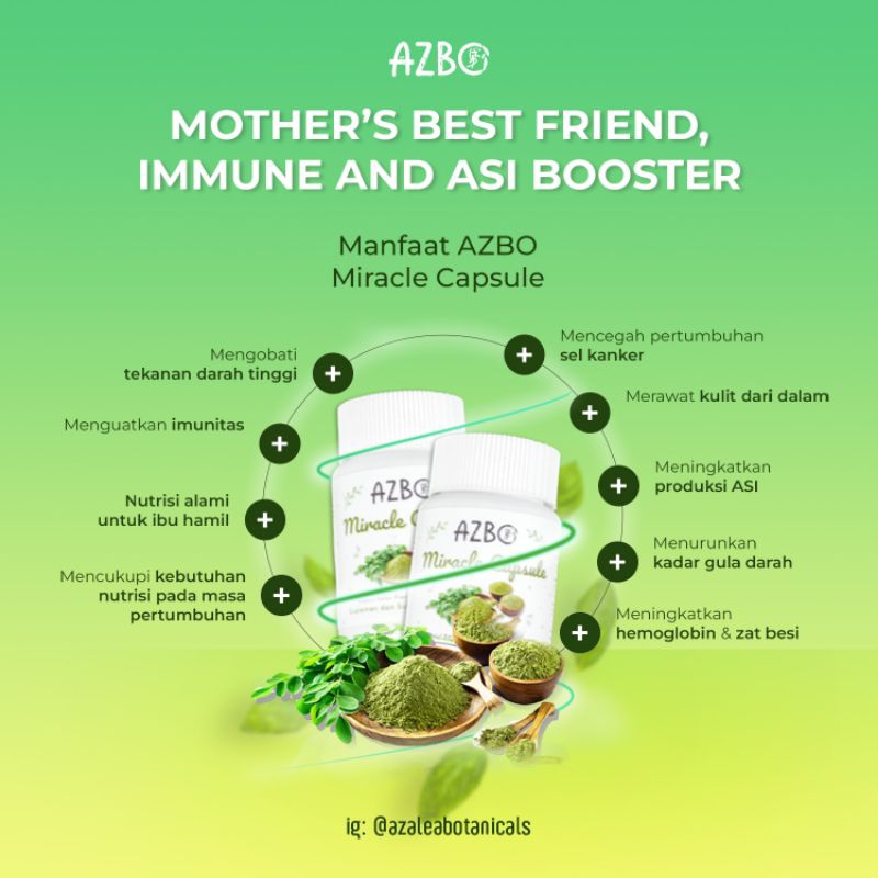Jual AZBO Miracle Capsule (AMC) | Booster asi & imun tubuh | Suplemen ...