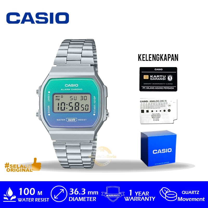 Jual Jam Tangan Casio A168WER-2ADF Vintage Series Original Murah | Shopee Indonesia