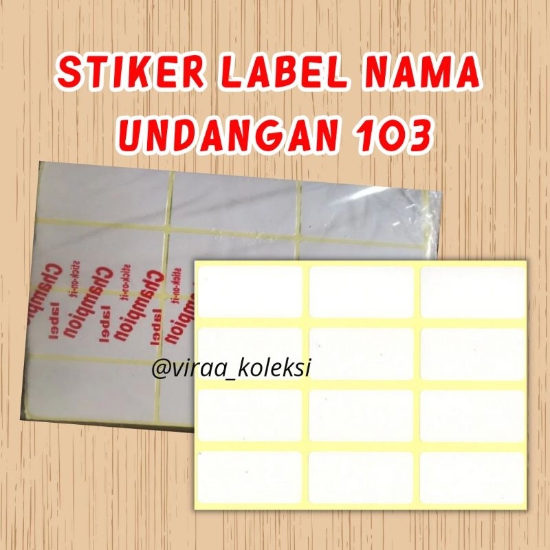 Jual Stiker Label Nama Undangan 103 | Shopee Indonesia