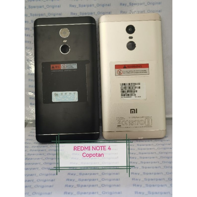 Jual backdoor Xiaomi Redmi Note 4 / Note 4X Snapdragon Tutup Belakang Original Copotan | Shopee ...