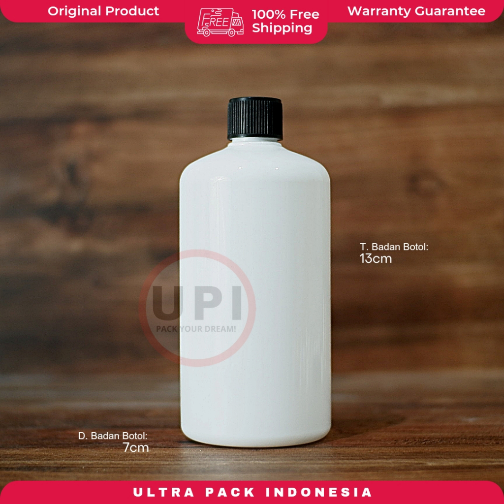 Jual KEMASAN MINUMAN BOTOL FOOD GRADE - PET HS24 500ML PUTIH + TUTUP ...