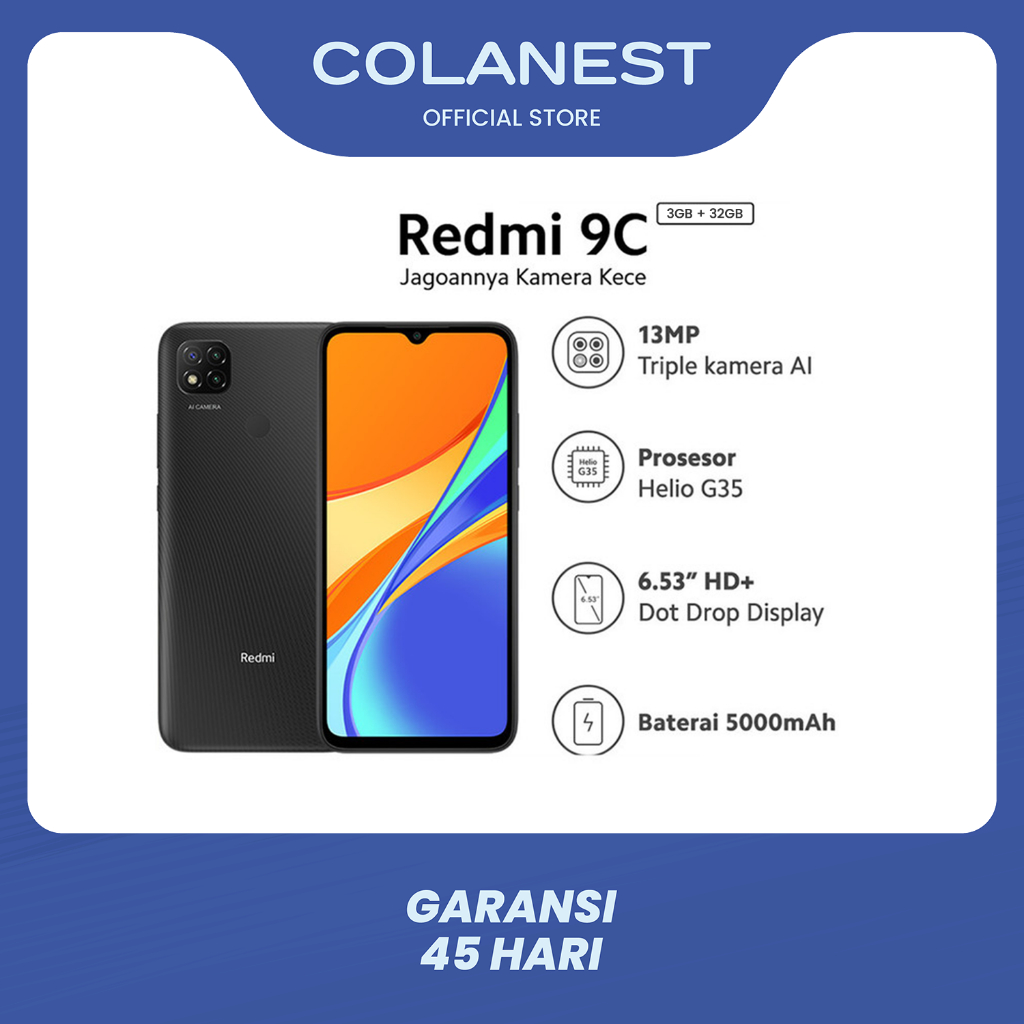 Jual （Second Handphone）Redmi 9C 3GB + 32GB Black | Shopee Indonesia