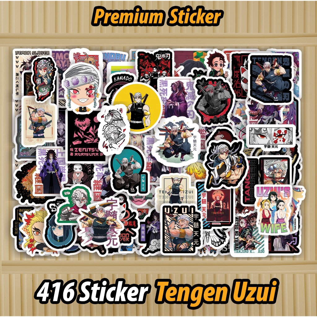 Jual 416 PCS Sticker Tengen Uzui Demon Slayer - Tengen Uzui Kimetsu No ...