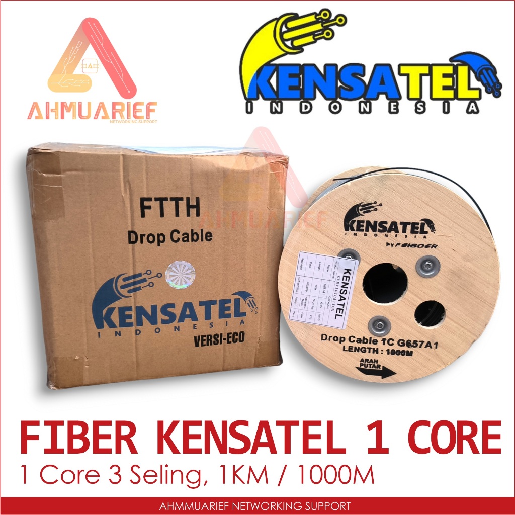 Jual KABEL CABLE DROP CORE DROP WIRE FO FIBER OPTIK MERK KENSATEL 1 2 4 ...