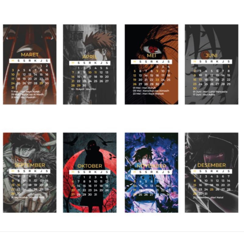 Jual Kalender meja anime 2024 (12 pcs) | Shopee Indonesia