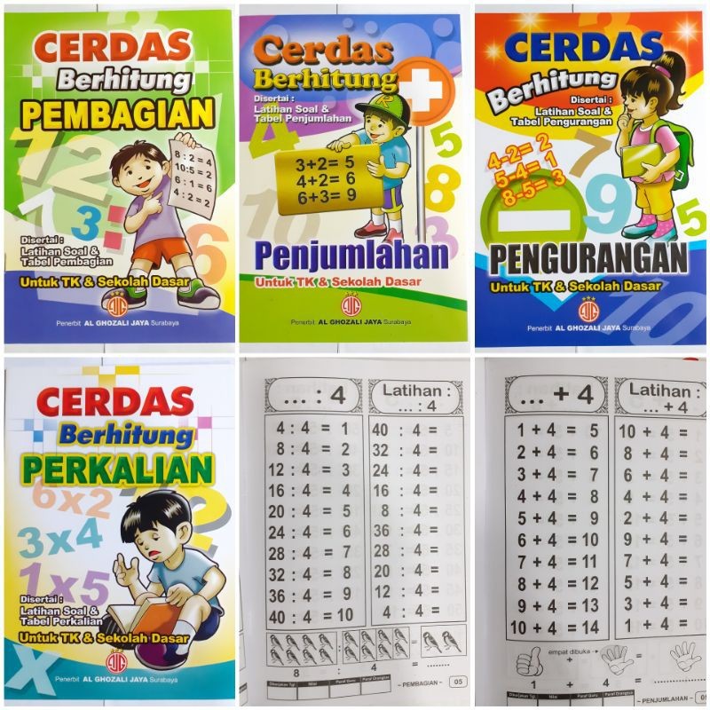 Jual TOKOJUJUR BK14 Buku Anak TK SD PAUD Cerdas Berhitung Penjumlahan ...