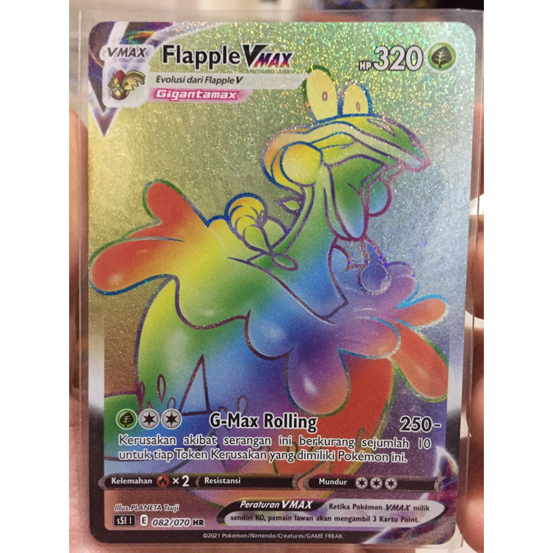Jual KARTU POKEMON FLAPPLE VMAX HR INDONESIA HOLO | Shopee Indonesia