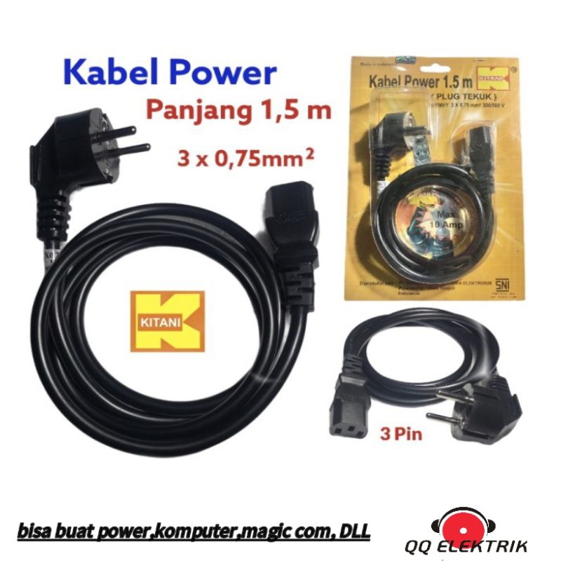 Jual kabel komputer/ power KITANI | Shopee Indonesia