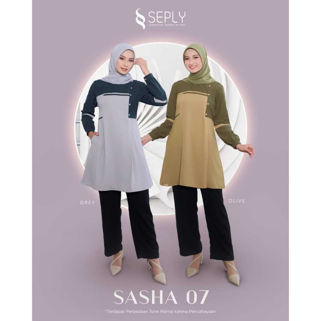 Jual Seply Tunik Baju Muslim Sasha 07 Atasan | Shopee Indonesia