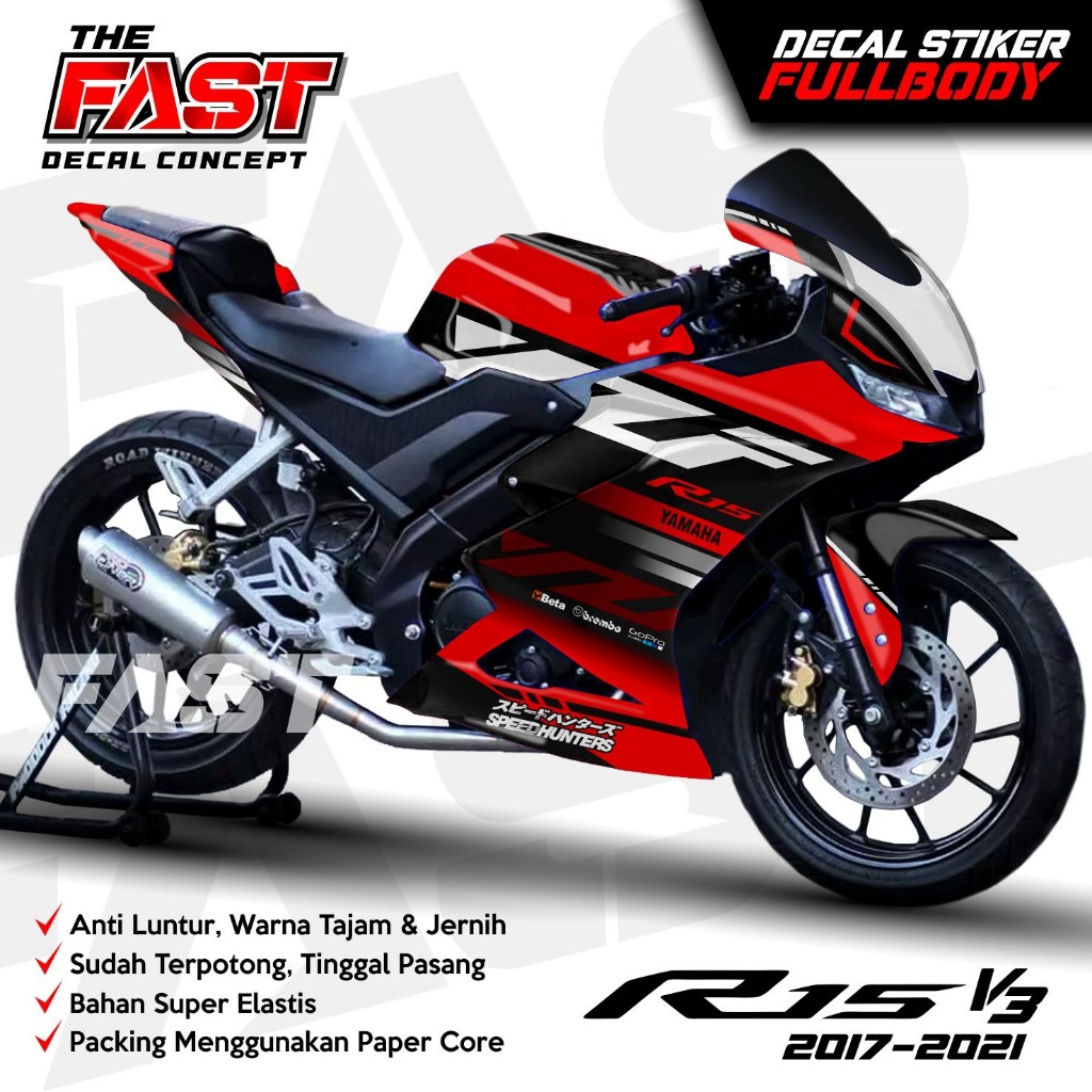 Jual BISA COD Decal Stiker R15 V3 Full Body Stiker Decal R15 V3 motip ...