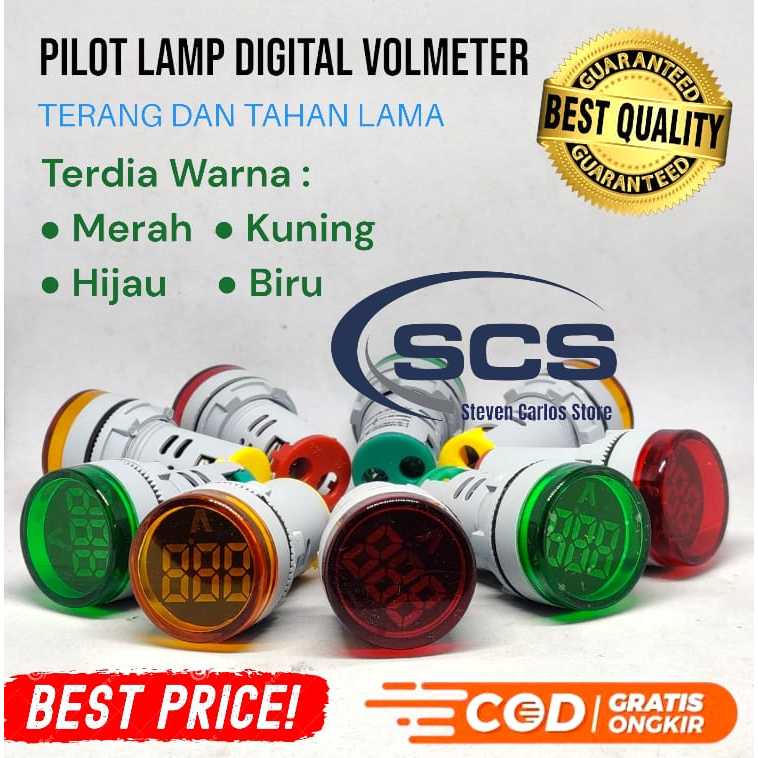 Jual Pilot Lamp Digital Indikator Voltmeter Cover AD16-22DSV | Shopee ...