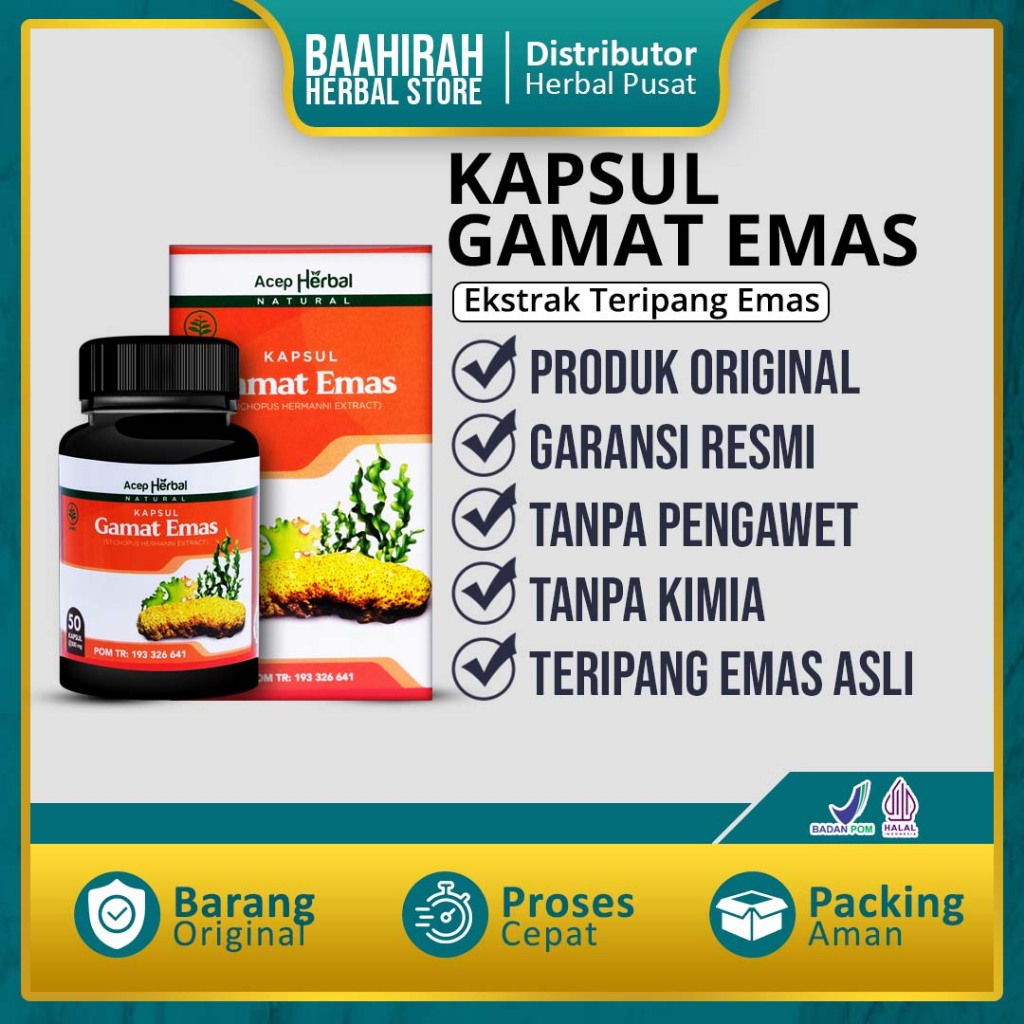 Jual Gamat Emas Kapsul Ekstrak Teripang Emas Herbal Multikhasiat Kapsul ...