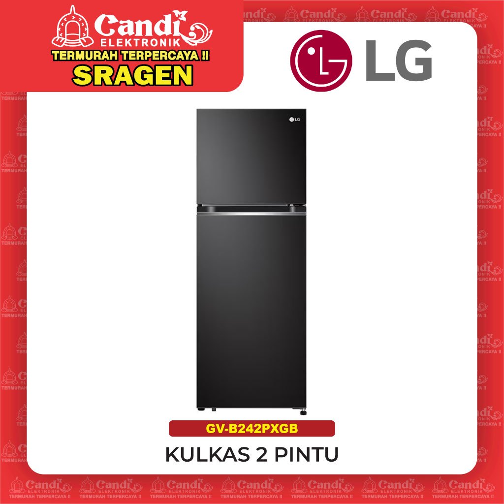 Jual LG Kulkas 2 Pintu 263 Liter Warna Black Steel, Smart Inverter - GV ...
