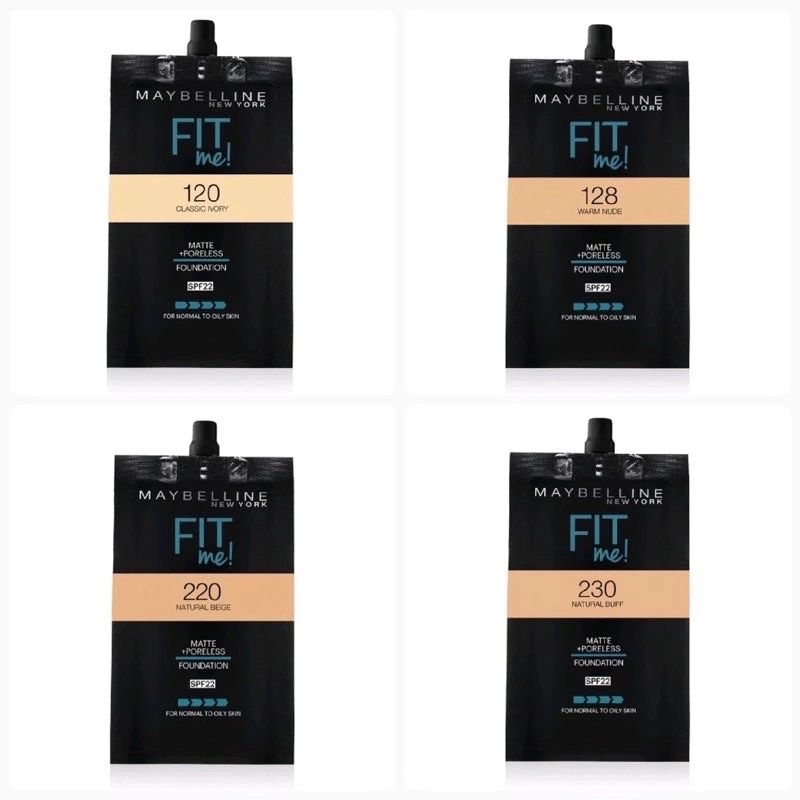 Jual Maybelline Fit Me Matte+Poreless Foundation 5Ml ( SACHET ...