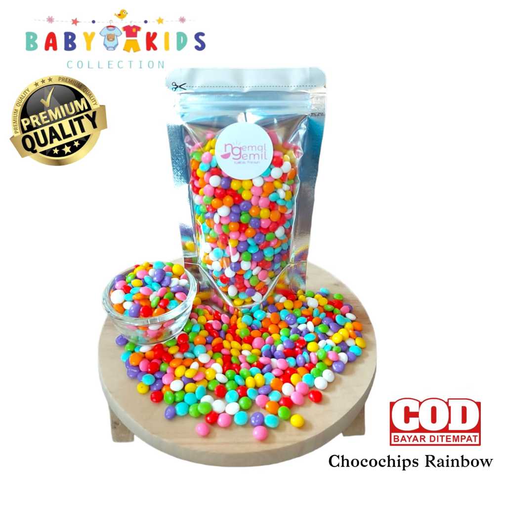 Jual Chocochips Pipih Warna Warni Chocochips Bulat Rainbow Sprinkle ...