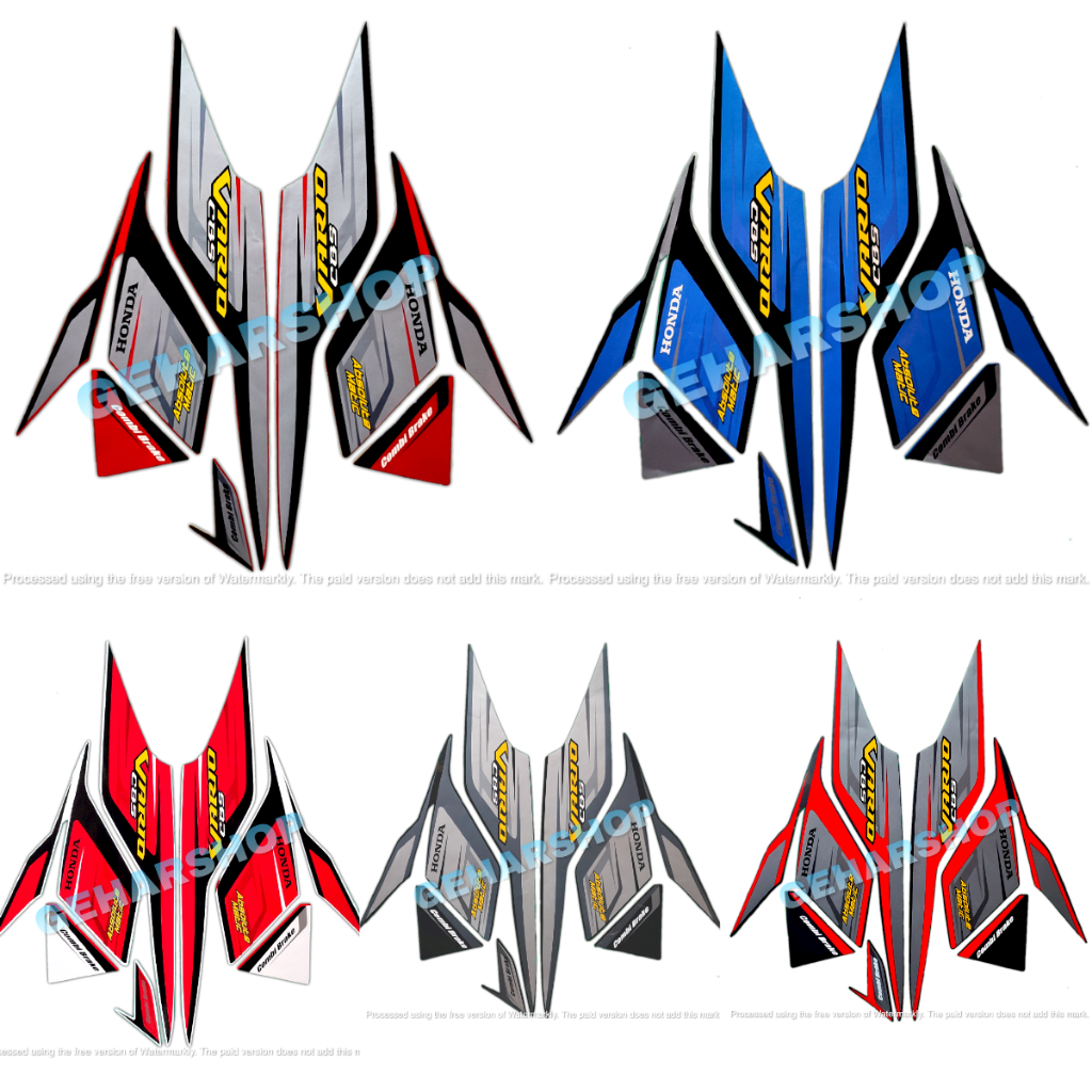 Jual STIKER STRIPING MOTOR HONDA VARIO 125 FI 2009 SEPASANG STANDAR FUL ...