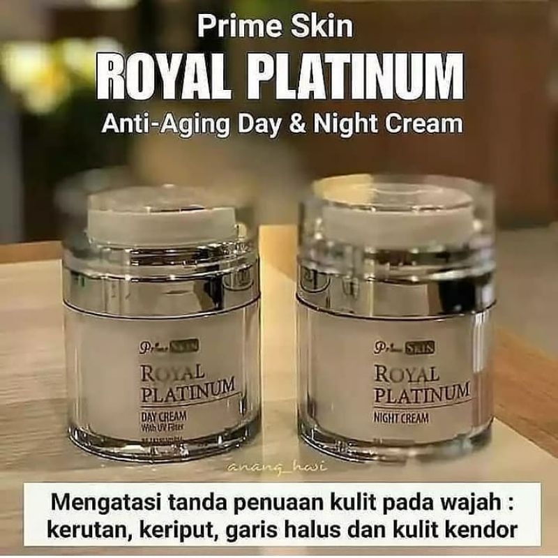 Jual Cream Wajah Harian Prime Skin Royal Platinum Day Cream HWI isi ...