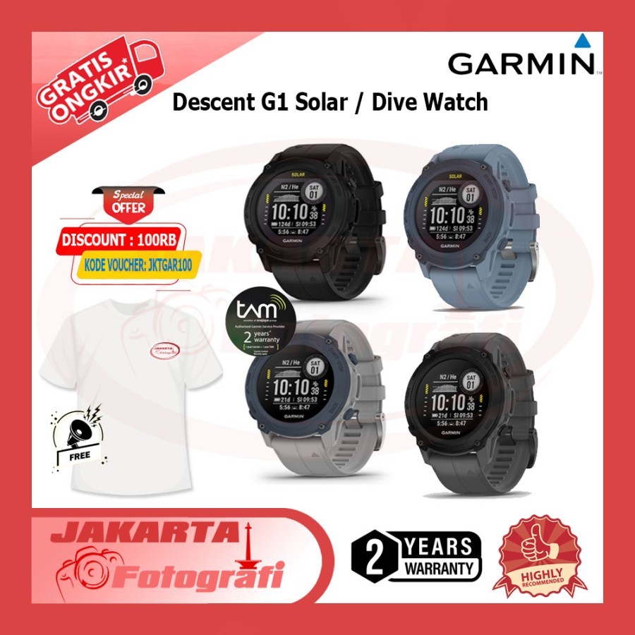 Jual Garmin Descent G1 Solar / Dive Watch - Garansi Resmi TAM | Shopee ...