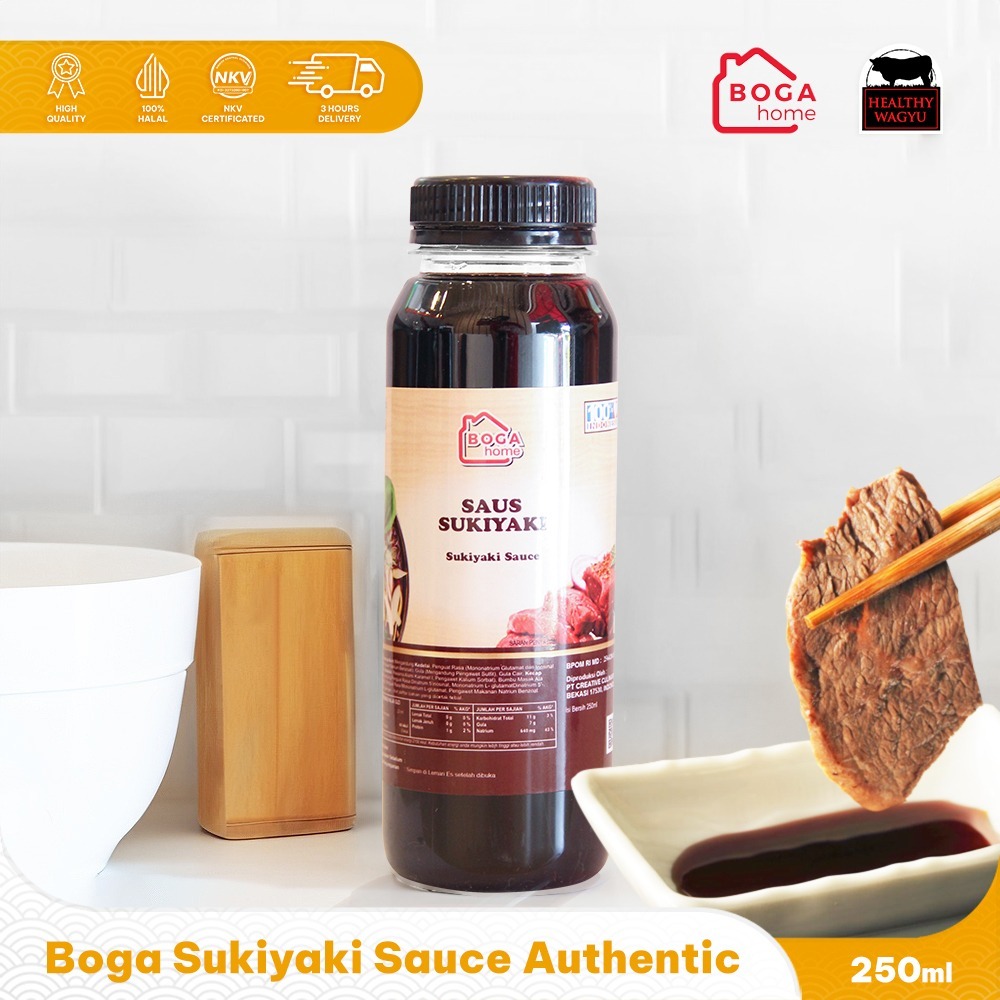 Jual Sukiyaki Sauce Bumbu Sukiyaki Boga Kitchen 250ml Healthy Wagyu ...
