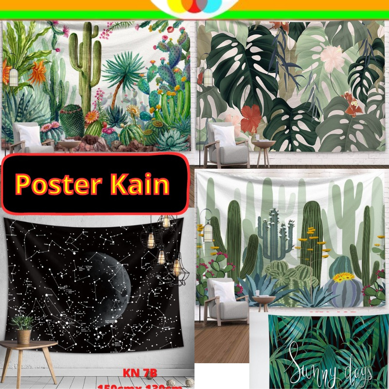 Jual POSTER KAIN WALLDECOR WALL DECOR HIASAN DEKORASI DINDING TEMBOK ...