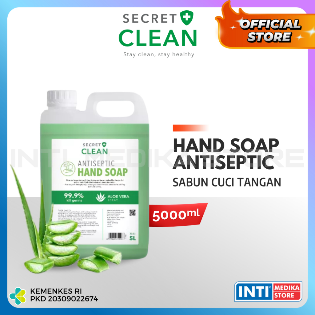 Jual SECRET CLEAN - Hand Soap AntiSeptic 5 Liter | Sabun Cuci Tangan 5 ...