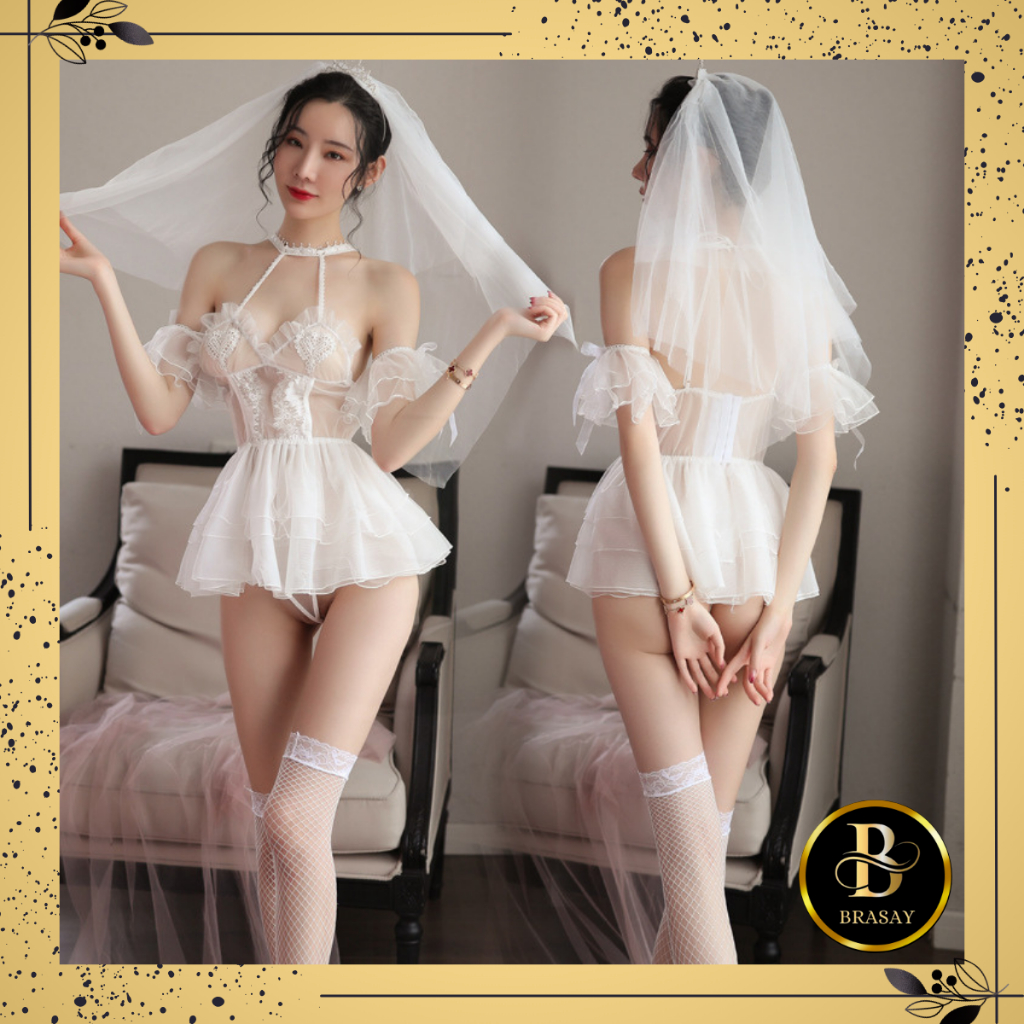 Jual Brasay Lingerie Wedding Bride Set Cosplay Bridal Shower Import Premium 3113 | Shopee Indonesia