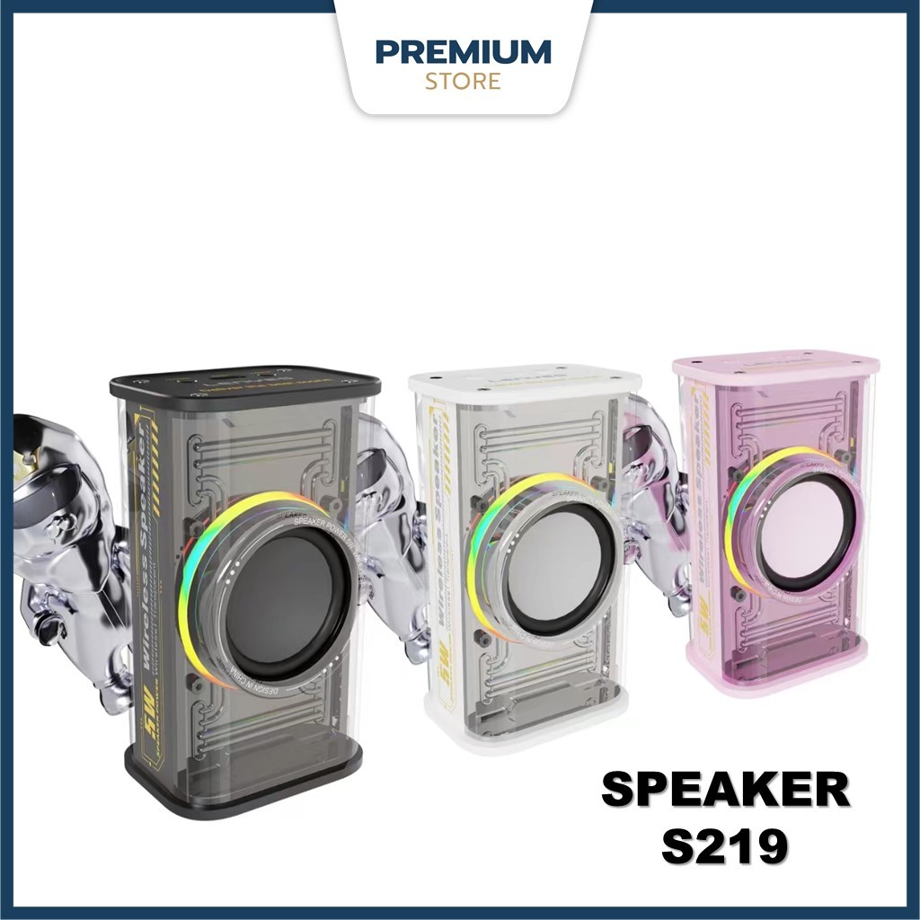 Jual Lenyes Speaker bluetooth S219 Mini Led Colorfull Lights Wireless Spiker Bluetooth 5.1 Hifi ...
