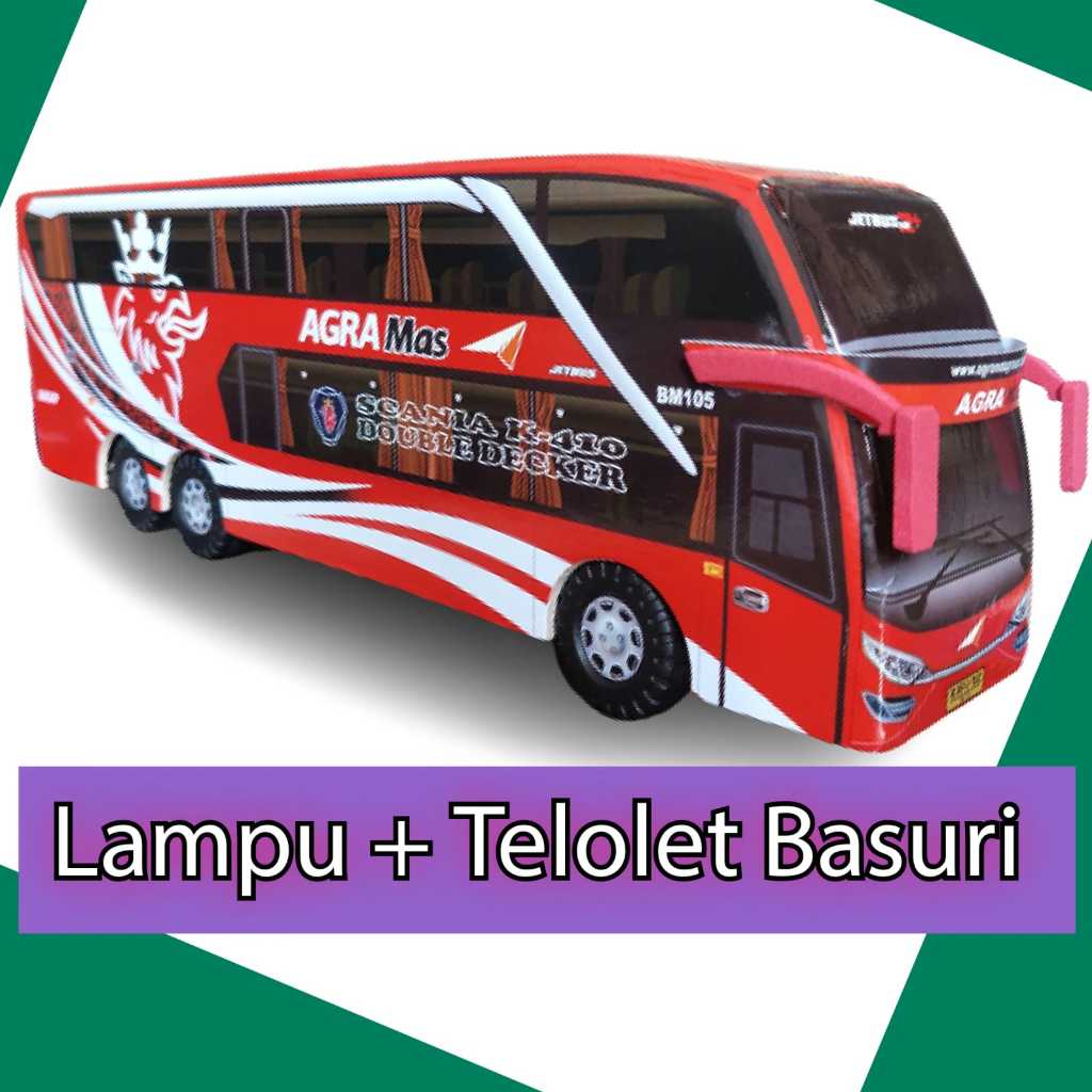 Jual Miniatur Mainan Bis bus Telolet Basuri Musik | Shopee Indonesia