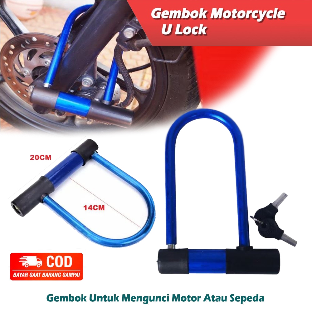 Jual LITIAN GU TD119 Gembok Sepeda Kunci Motor Besar Motorcycle U Lock ...