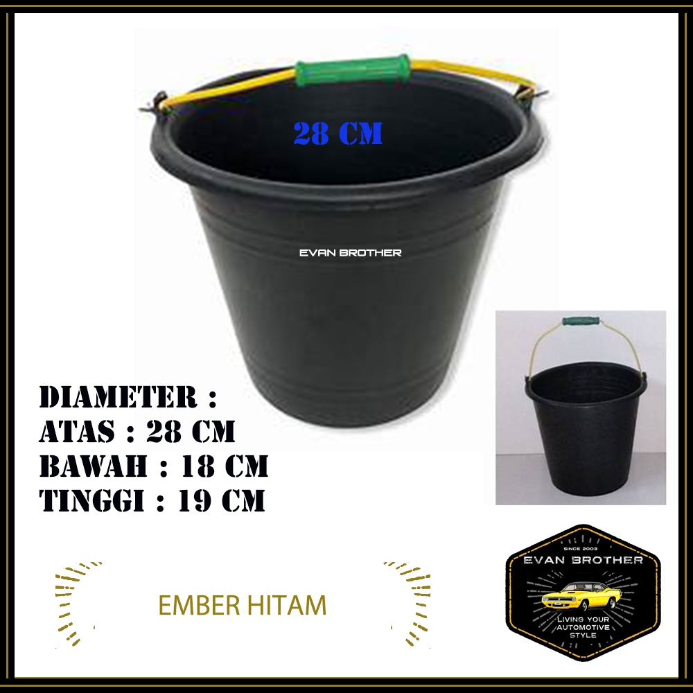 Jual Ember plastik hitam / ember cor pel timba air / Ember plastik ...