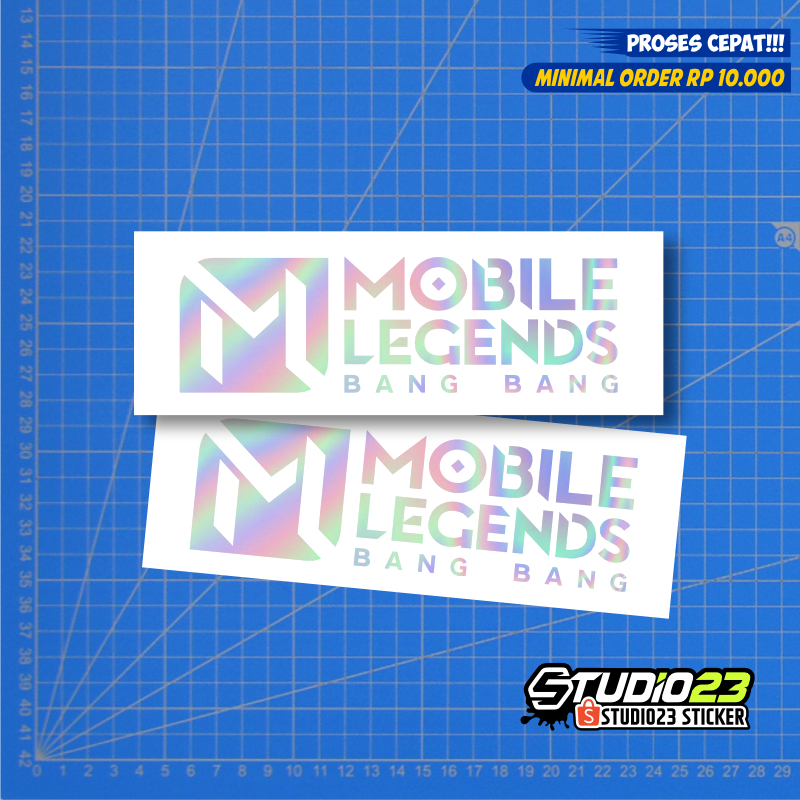 Jual Sticker cutting Mobile Legends MLBB Hologram new Logo | Shopee ...