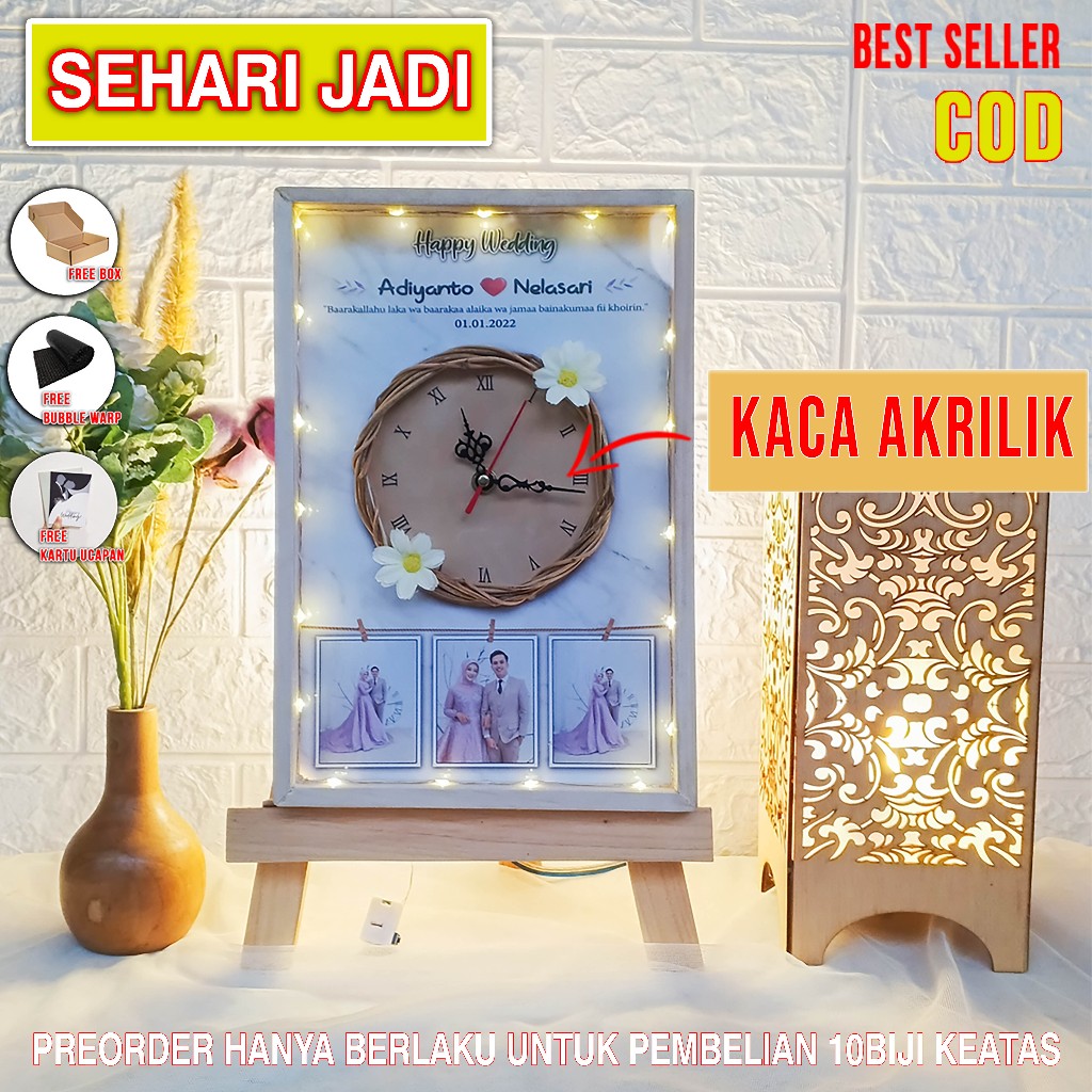 Jual JAM DINDING CUSTOM UNIK KADO PERNIKAHAN KADO WEDDING ULANG TAHUN ...