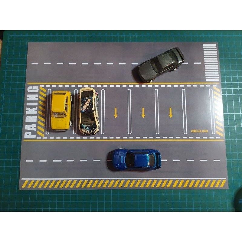 Jual Diorama Parkiran Hotwheels Diecast Skala 64 Papercraft Model Abu ...