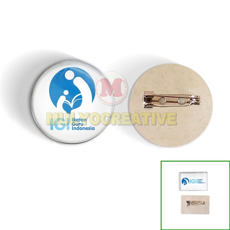Jual Pin IGI Ikatan Guru Indonesia Bros IGI Model Bulat dan Persegi ...