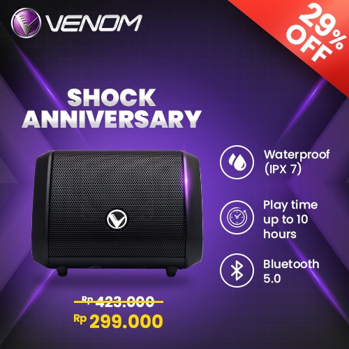 Jual Venom Baby Gear VBG 1 Speaker Bluetooth Portable with Stereo Mode ...